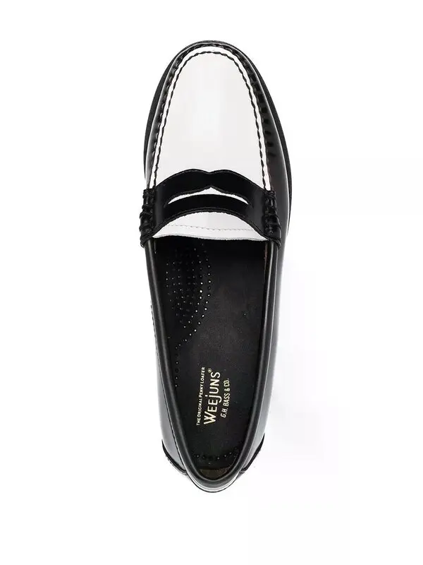 G.H.BASS Leather Ballerina Flats - Black
