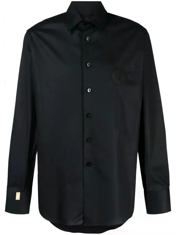 BILLIONAIRE Logo-embroidered Poplin Shirt