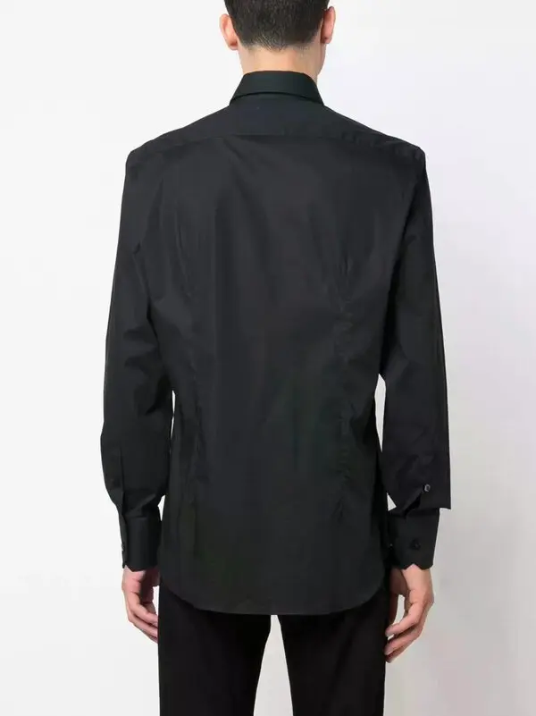 BILLIONAIRE Logo-embroidered Poplin Shirt
