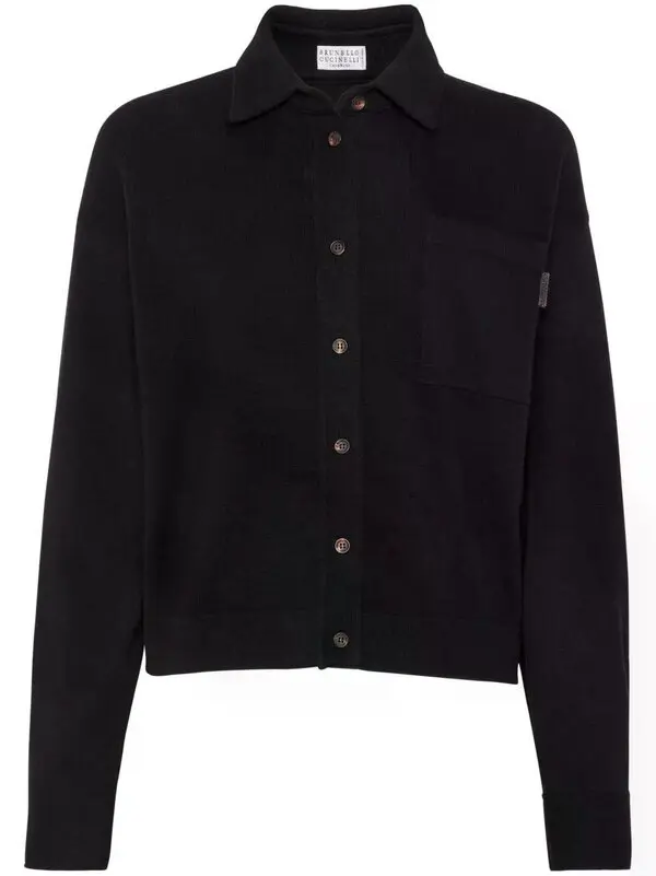 Brunello Cucinelli Long-sleeve Cashmere Cardigan - Black