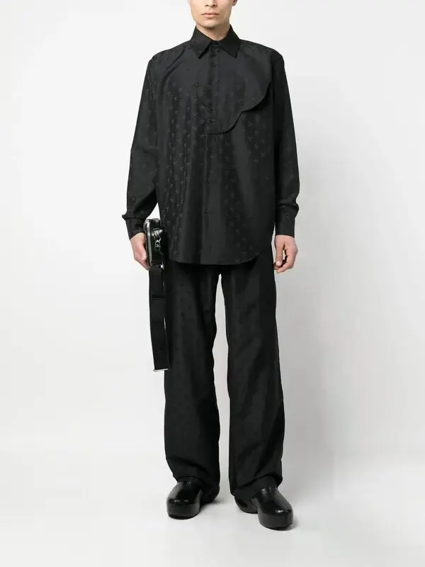 GMBH Hammer-jacquard Button-up Shirt