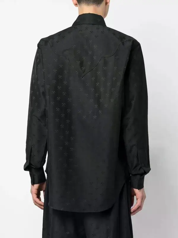 GMBH Hammer-jacquard Button-up Shirt