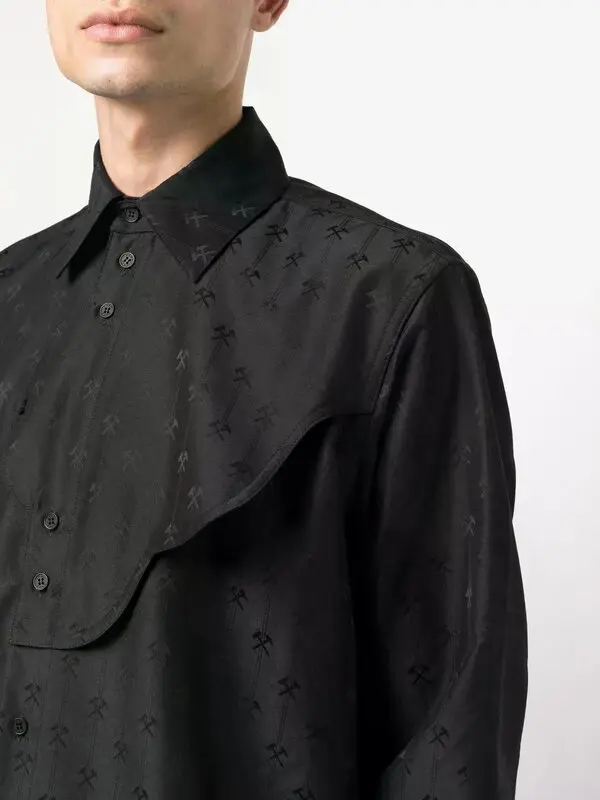 GMBH Hammer-jacquard Button-up Shirt