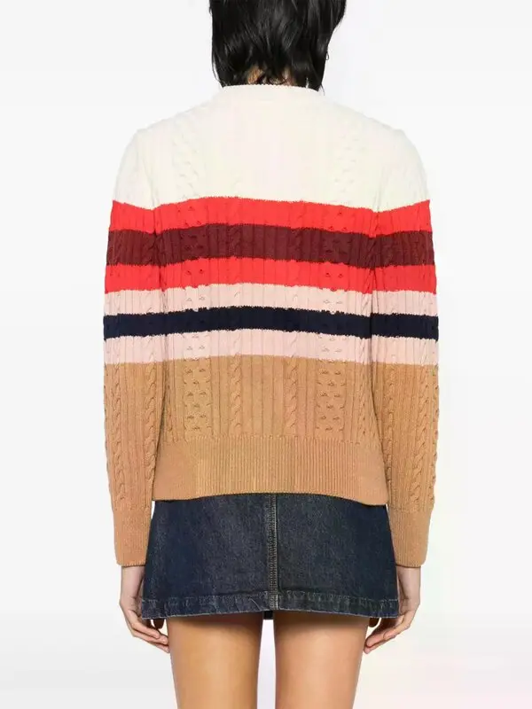 Maison Kitsuné Striped Cable Jumper