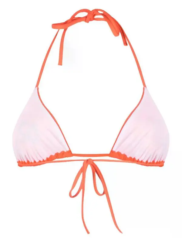 Dsquared2 Logo Print Triangle Bikini Top