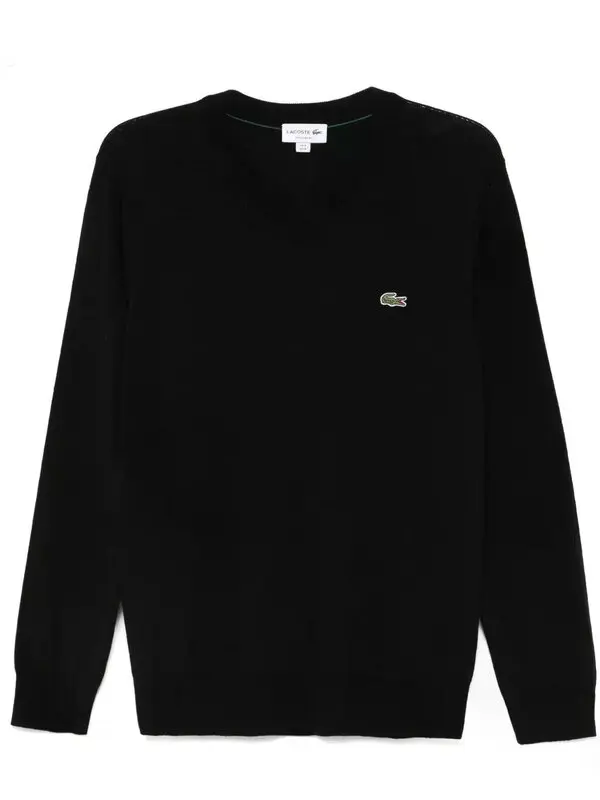 Lacoste V-neck Wool Blend Sweater