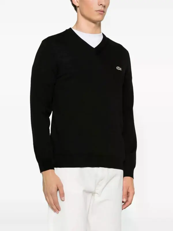 Lacoste V-neck Wool Blend Sweater
