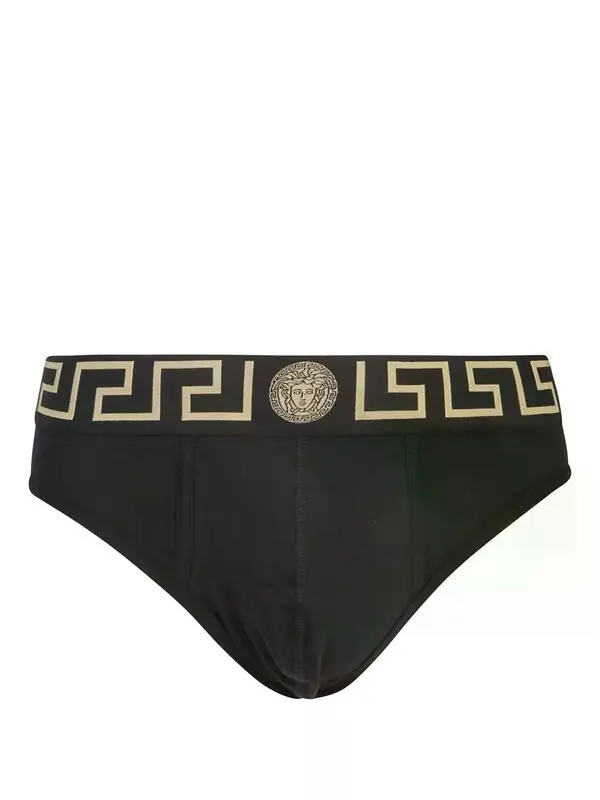 Versace Greca Medusa Head Three-piece Briefs Set - Black