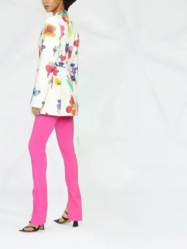 Off-White Floral-print Single-breasted Blazer