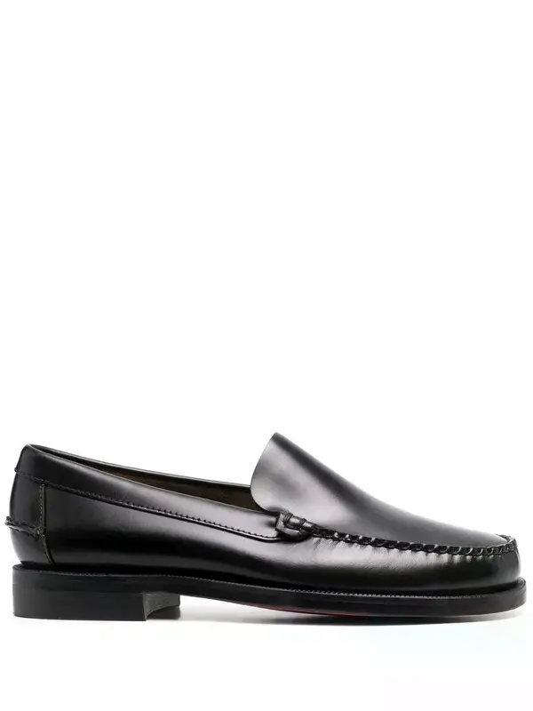 SEBAGO Polished-leather Loafers - Black