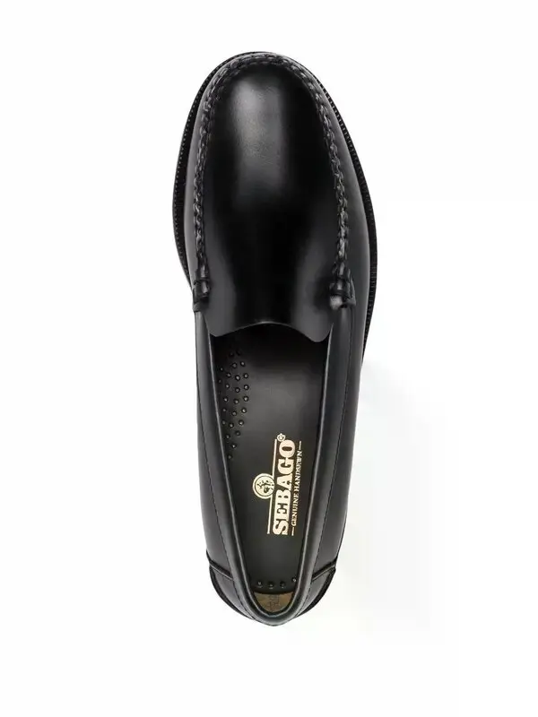 SEBAGO Polished-leather Loafers - Black