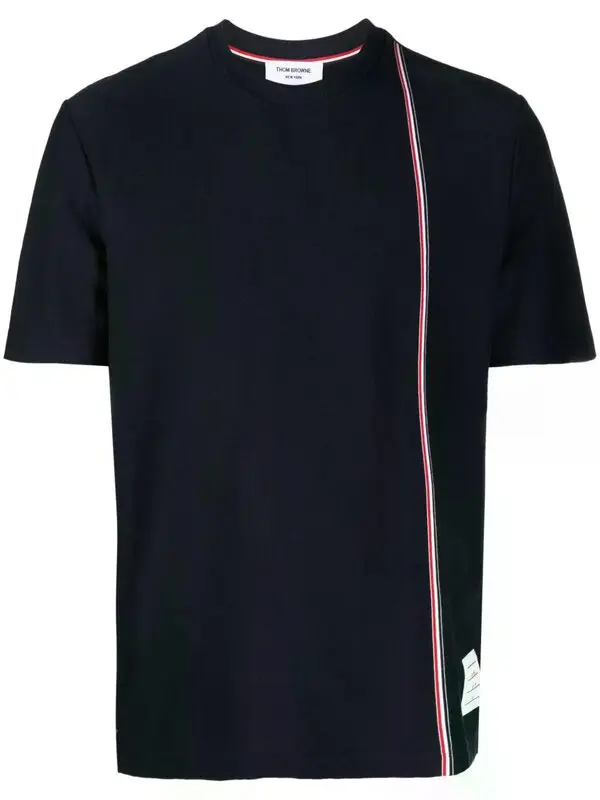 Thom Browne Rwb Stripe Cotton T-shirt - Blue