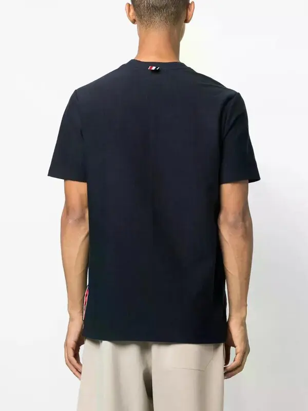 Thom Browne Rwb Stripe Cotton T-shirt - Blue