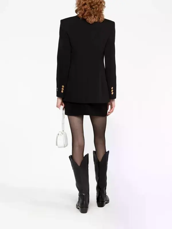Versace Single-breasted Wool Blazer - Black