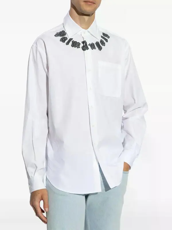 Palm Angels Logo-print Cotton Shirt