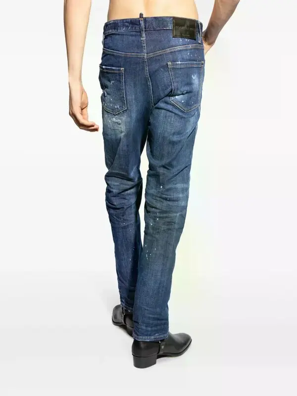 Dsquared2 Distressed Straight-leg Jeans