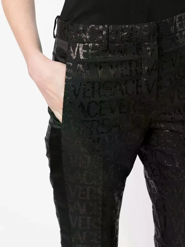 Versace Allover Flared Trousers