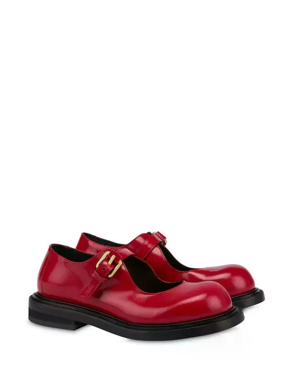 Moschino Olivia Buckled Loafers - Red