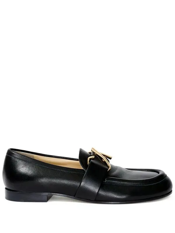 Proenza Schouler Monogram-plaque Leather Loafers