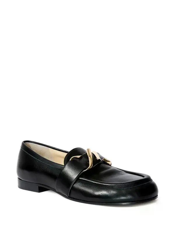 Proenza Schouler Monogram-plaque Leather Loafers