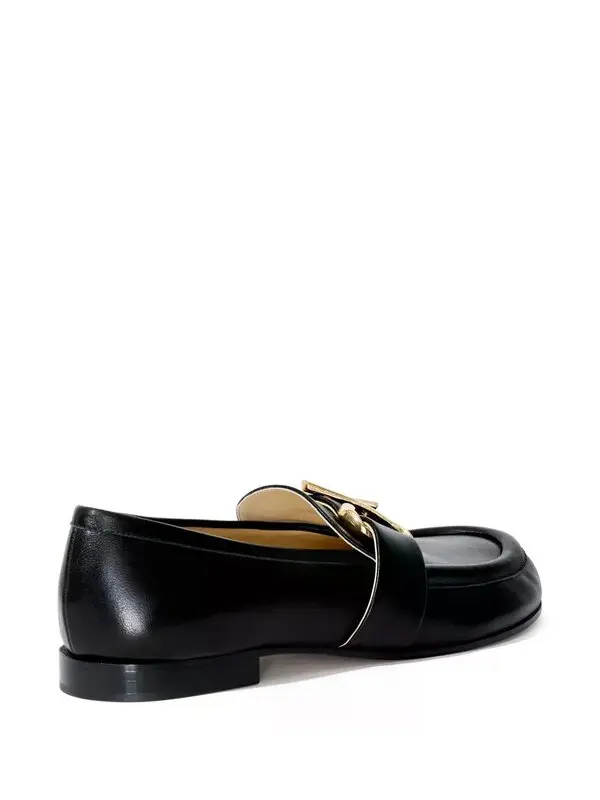 Proenza Schouler Monogram-plaque Leather Loafers