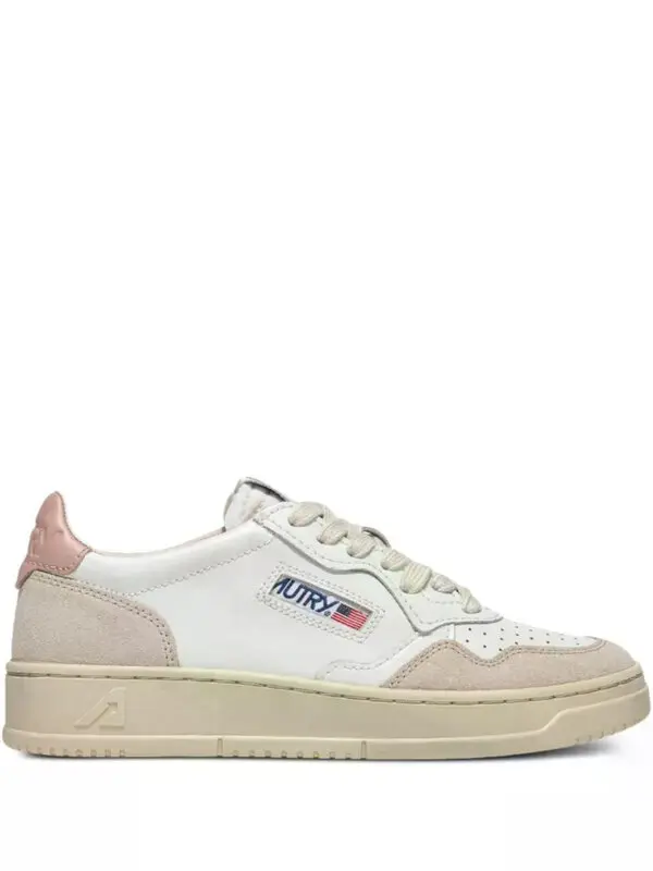 AUTRY Medalist Leather-suede Lace-up Sneakers - White