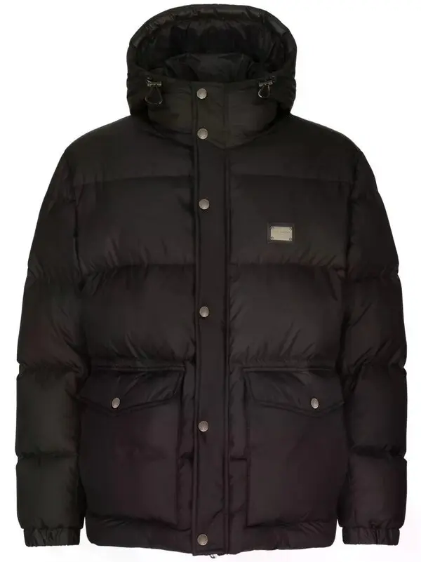 Dolce & Gabbana Logo-plaque Padded Hooded Jacket