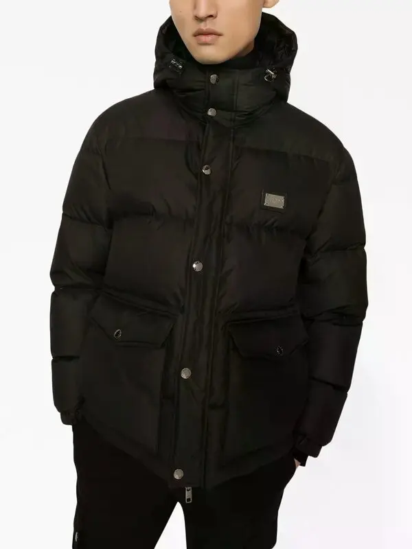 Dolce & Gabbana Logo-plaque Padded Hooded Jacket