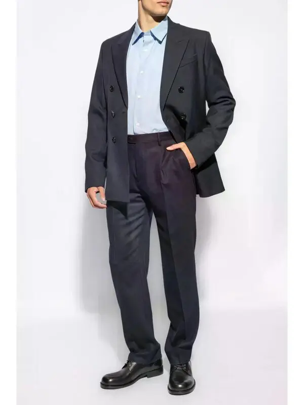 AMI Paris Double-breasted Blazer - Blue