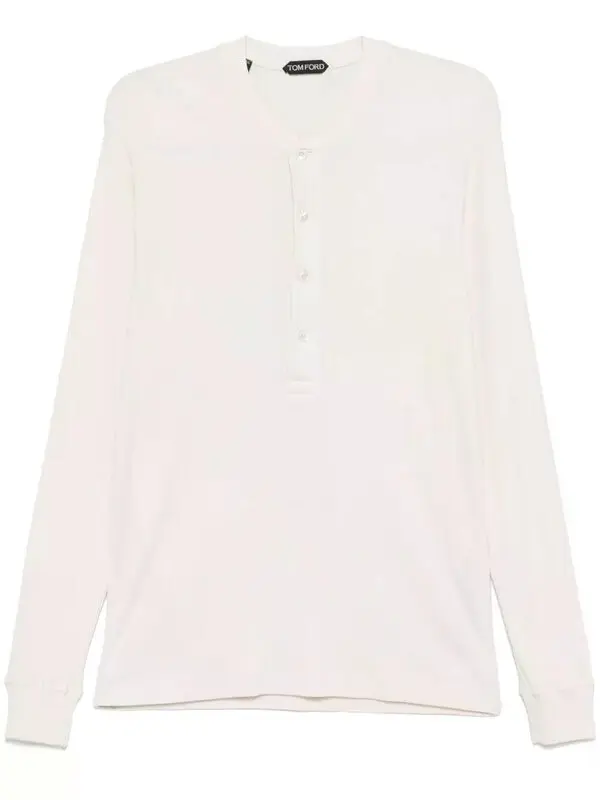 TOM FORD Ribbed Henley Top