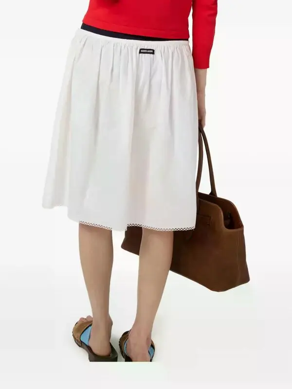 Miu Miu Logo Detail Midi Skirt
