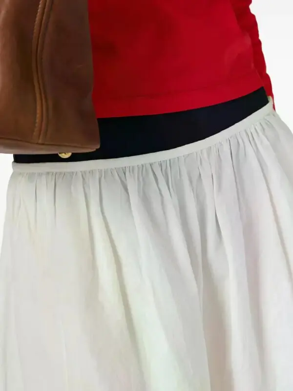 Miu Miu Logo Detail Midi Skirt