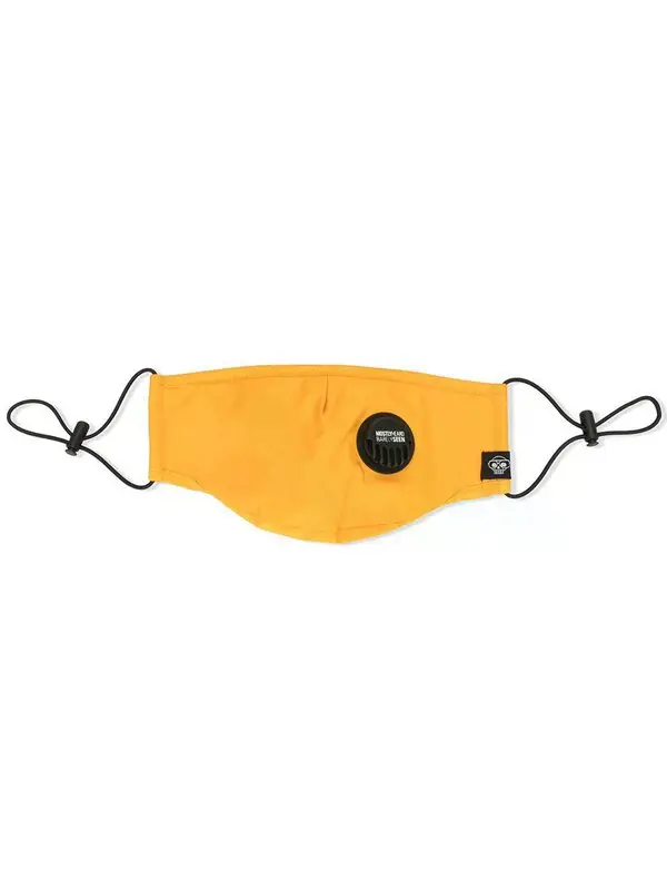 MOSTLY HEARD RARELY SEEN Logo Patch Face Mask - Yellow