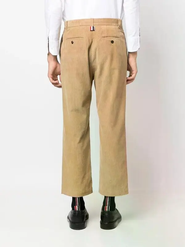 Thom Browne Corduroy Cropped Trousers - Brown