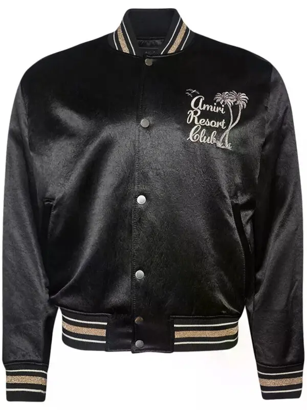 Amiri Logo-embroidered Track Jacket - Black