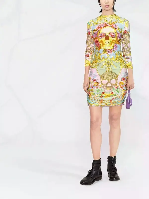 Philipp Plein Baroque Printed Minidress