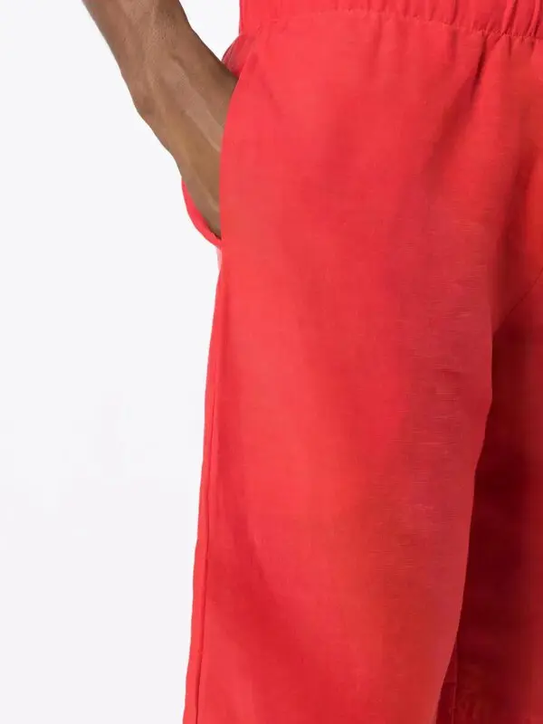 AMIR SLAMA Elasticated-waistband Linen Shorts