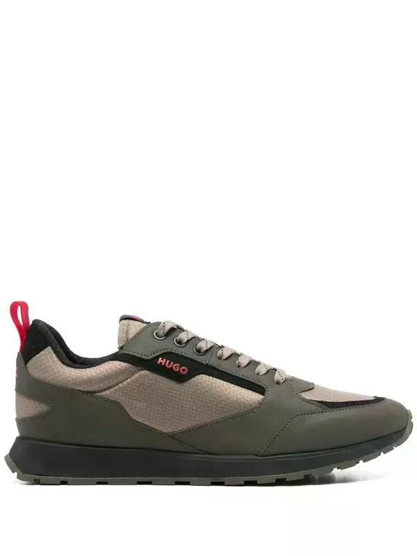 Hugo Ripstop Panelling Sneakers - Green