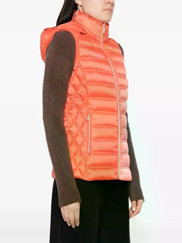 Michael Kors Detachable-hood Down Gilet - Orange