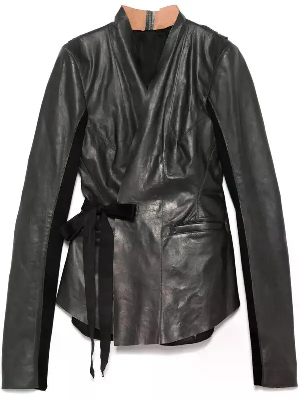 Rick Owens Leather Jacket - Black