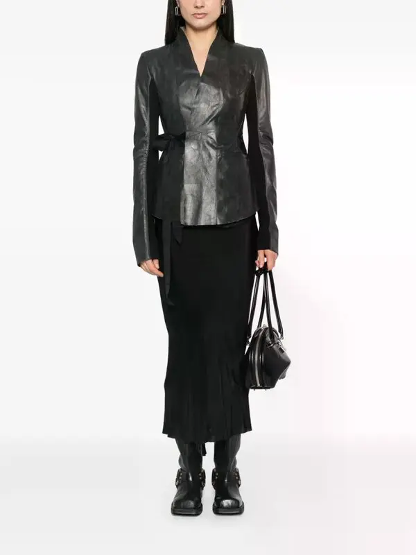 Rick Owens Leather Jacket - Black