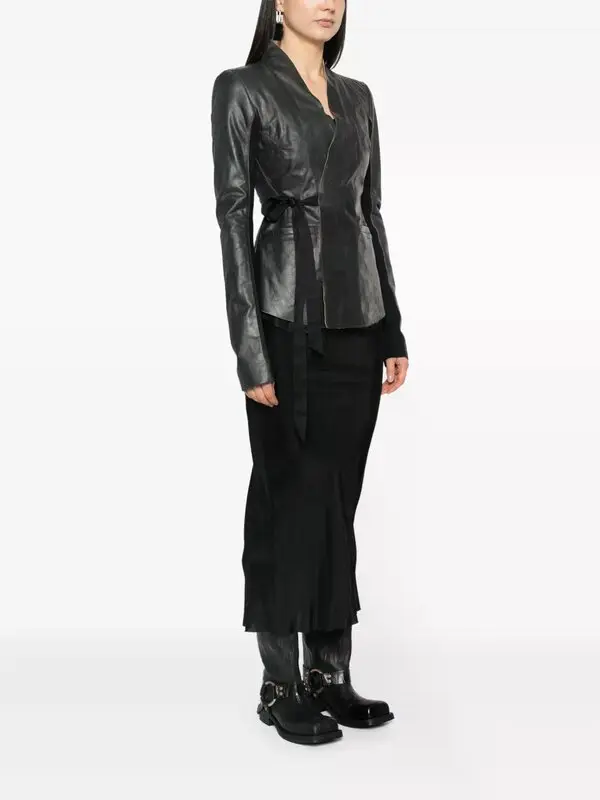 Rick Owens Leather Jacket - Black