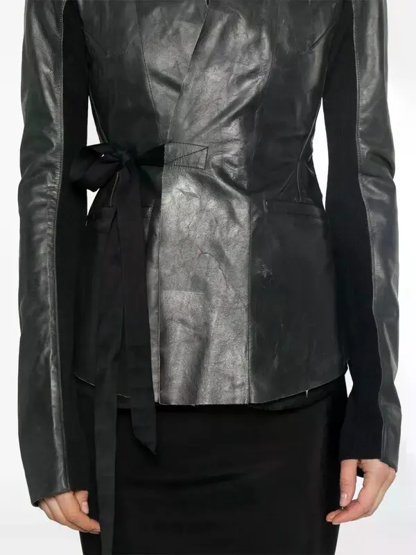 Rick Owens Leather Jacket - Black