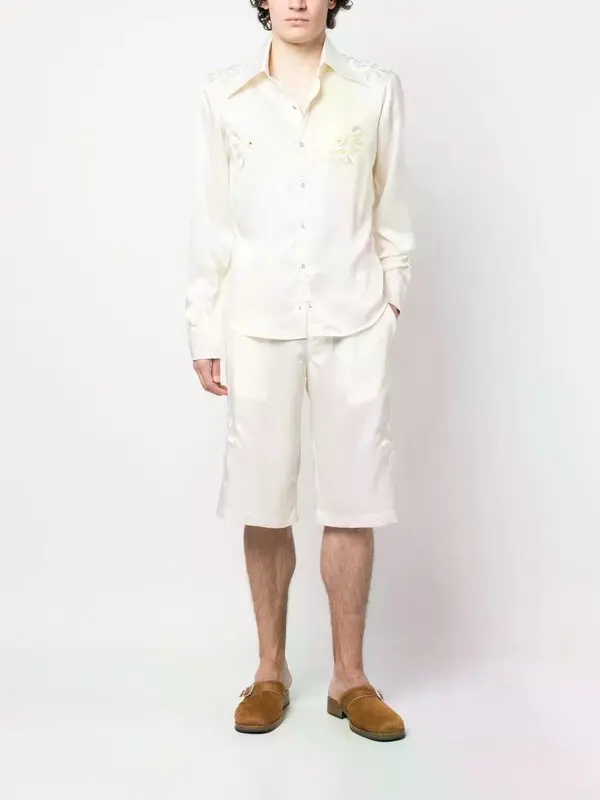 BLUEMARBLE Embroidered Satin Shorts