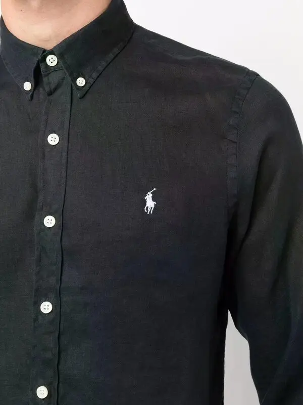 Polo Ralph Lauren Logo Button-down Shirt - Black