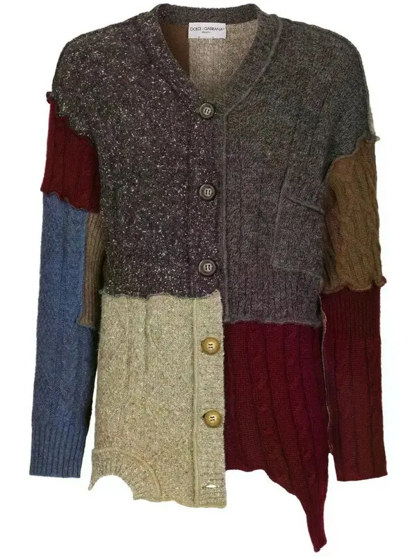 Dolce & Gabbana Patchwork Distressed Cardigan