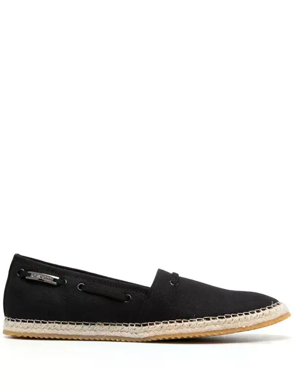 Roberto Cavalli Logo-plaque Flat Espadrilles - Black