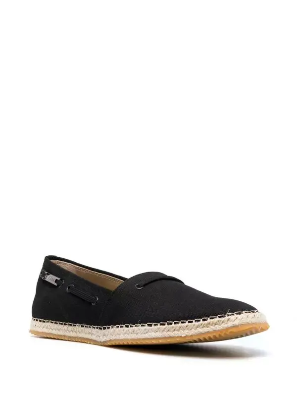 Roberto Cavalli Logo-plaque Flat Espadrilles - Black