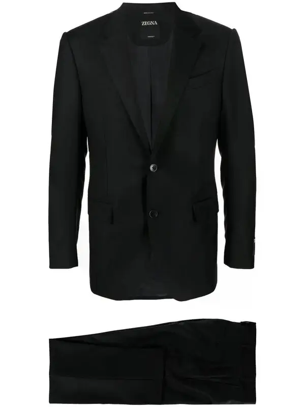 Zegna Trofeo™ Wool Single-breasted Suit - Black