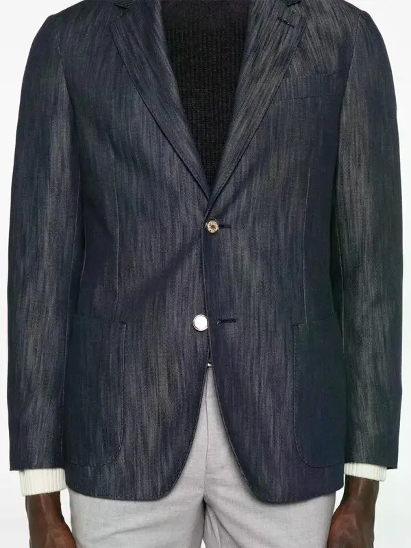 LARDINI Denim Blazer - Blue